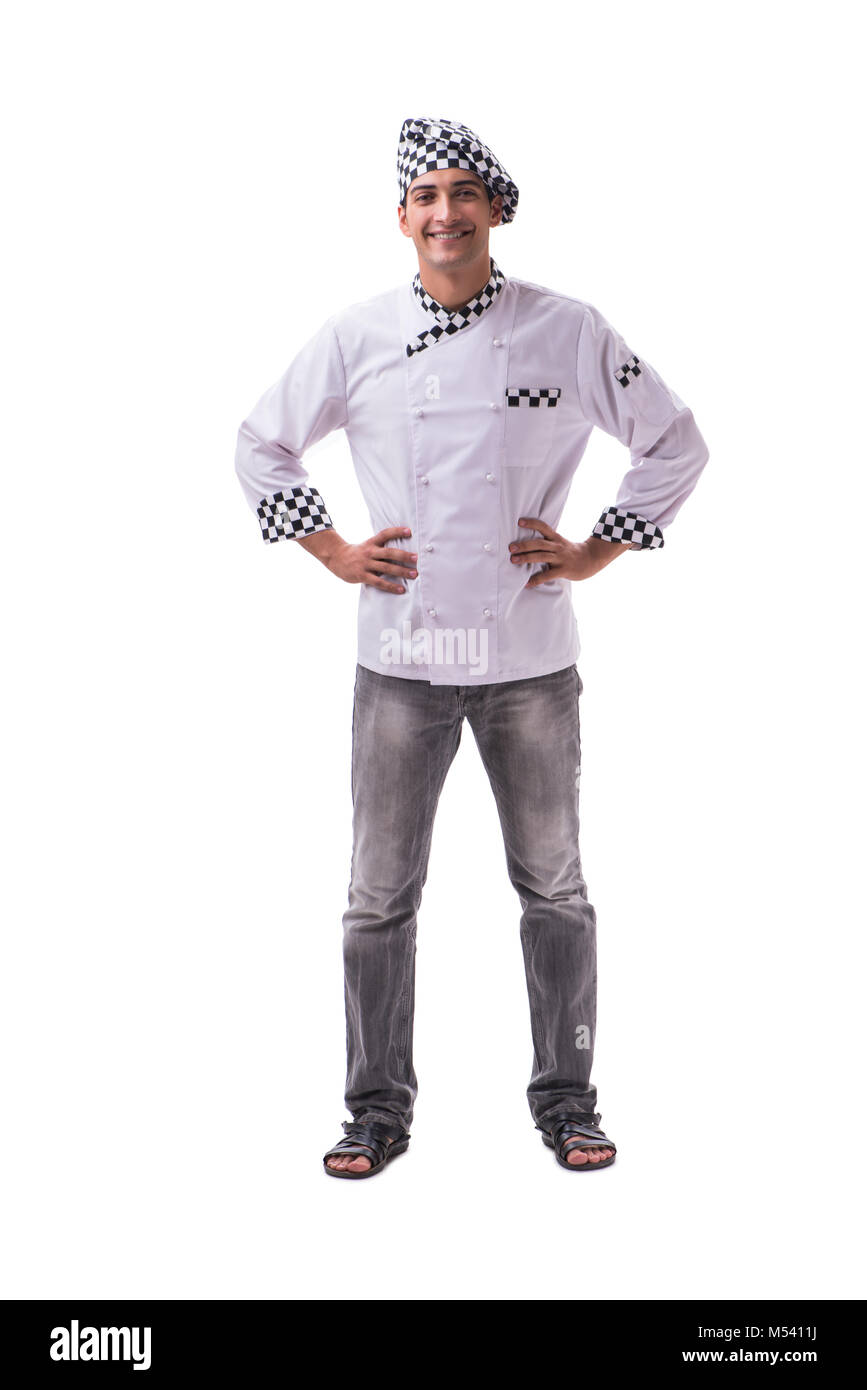 Young cook preparing food Cut Out Stock Images & Pictures - Alamy