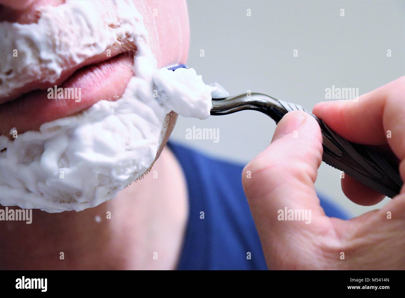 Daily routine in the bathroom Stock Photo - Alamy