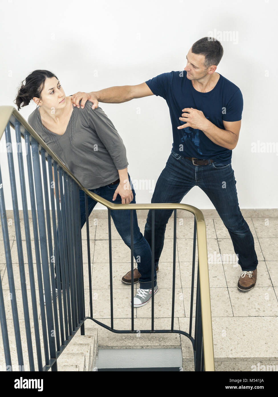 young woman fighting with man Stock Photo - Alamy