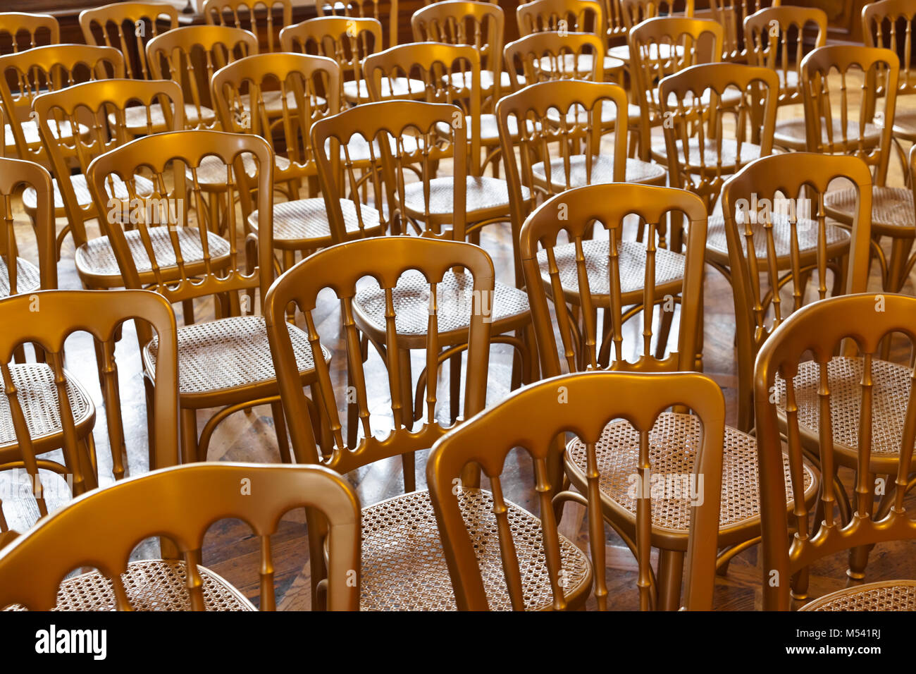 Rows of chairs Stock Photo - Alamy