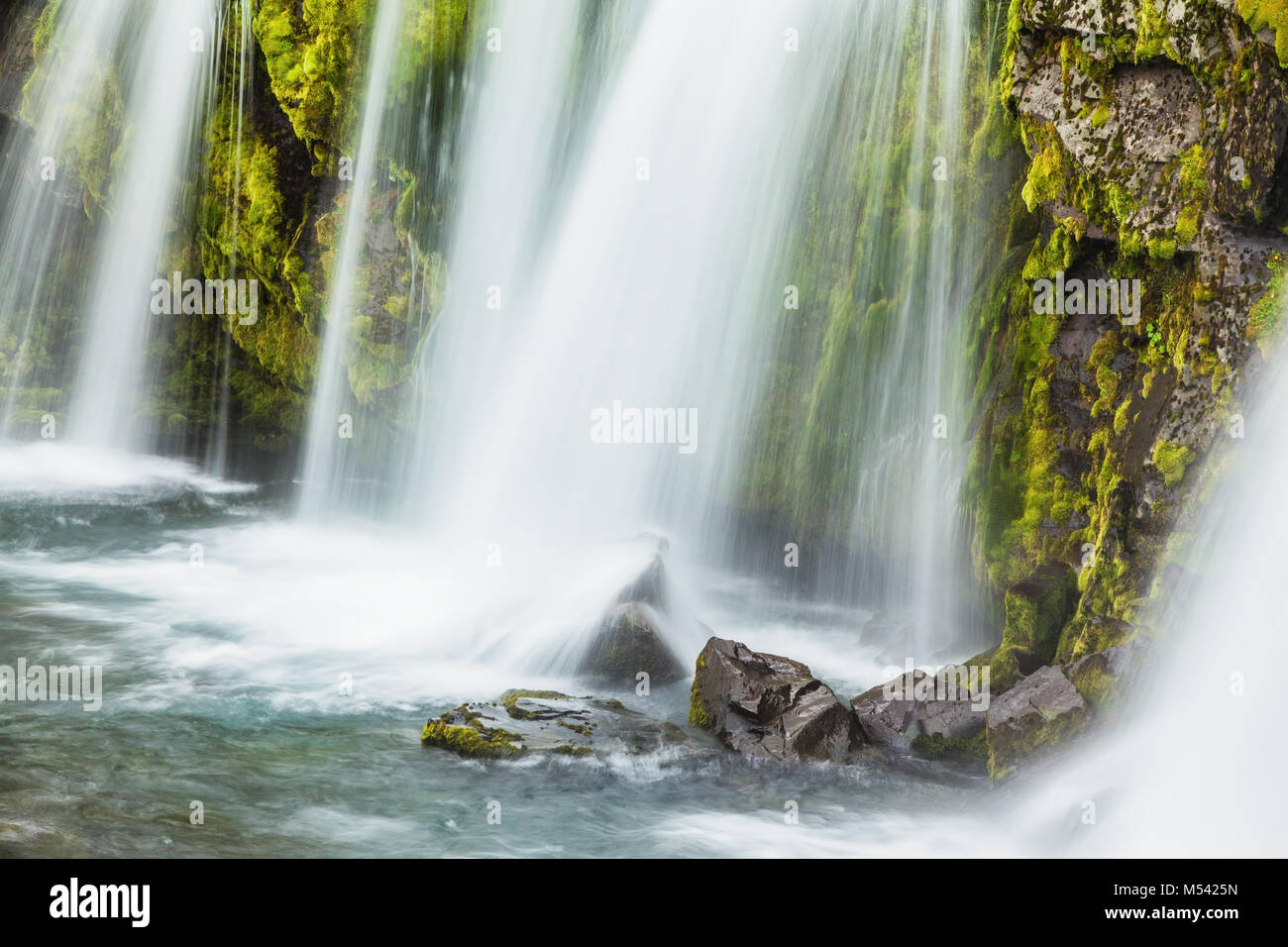 Powerful cascading waterfall Stock Photo - Alamy