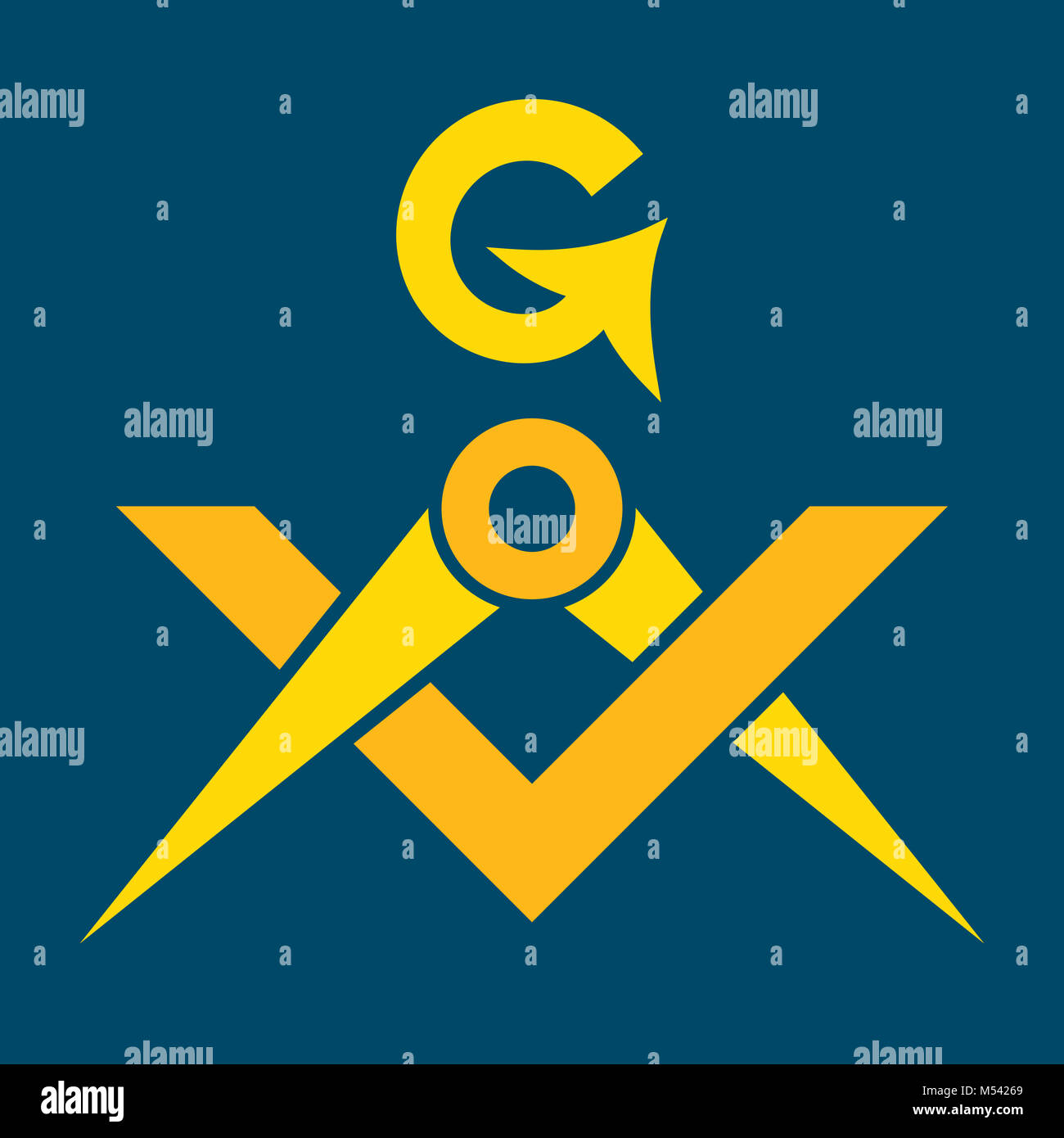 Masonic Square and Compasses (Sacral Emblem of Secret fraternity Stock ...