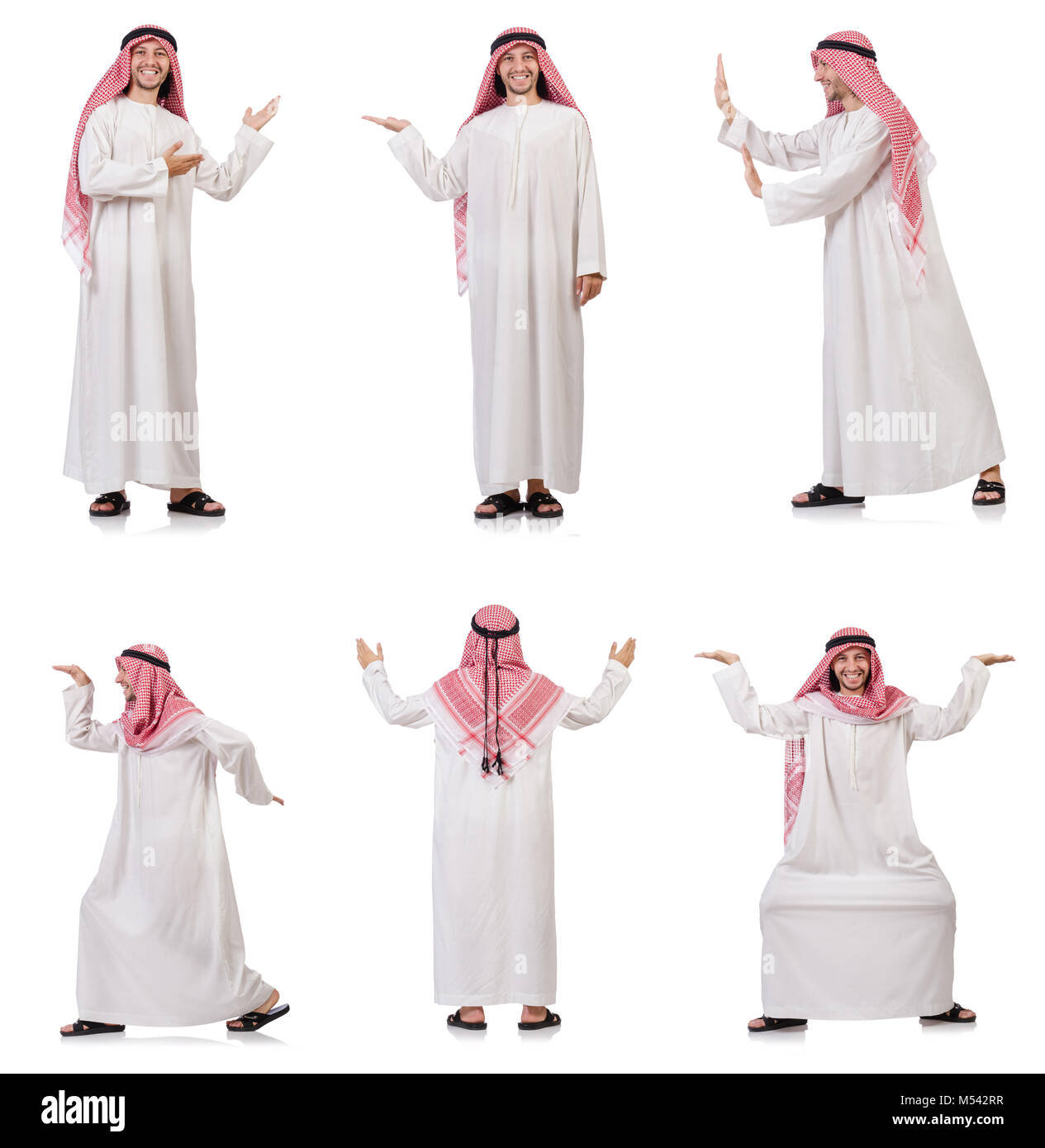Arab man isolated on white background Stock Photo - Alamy