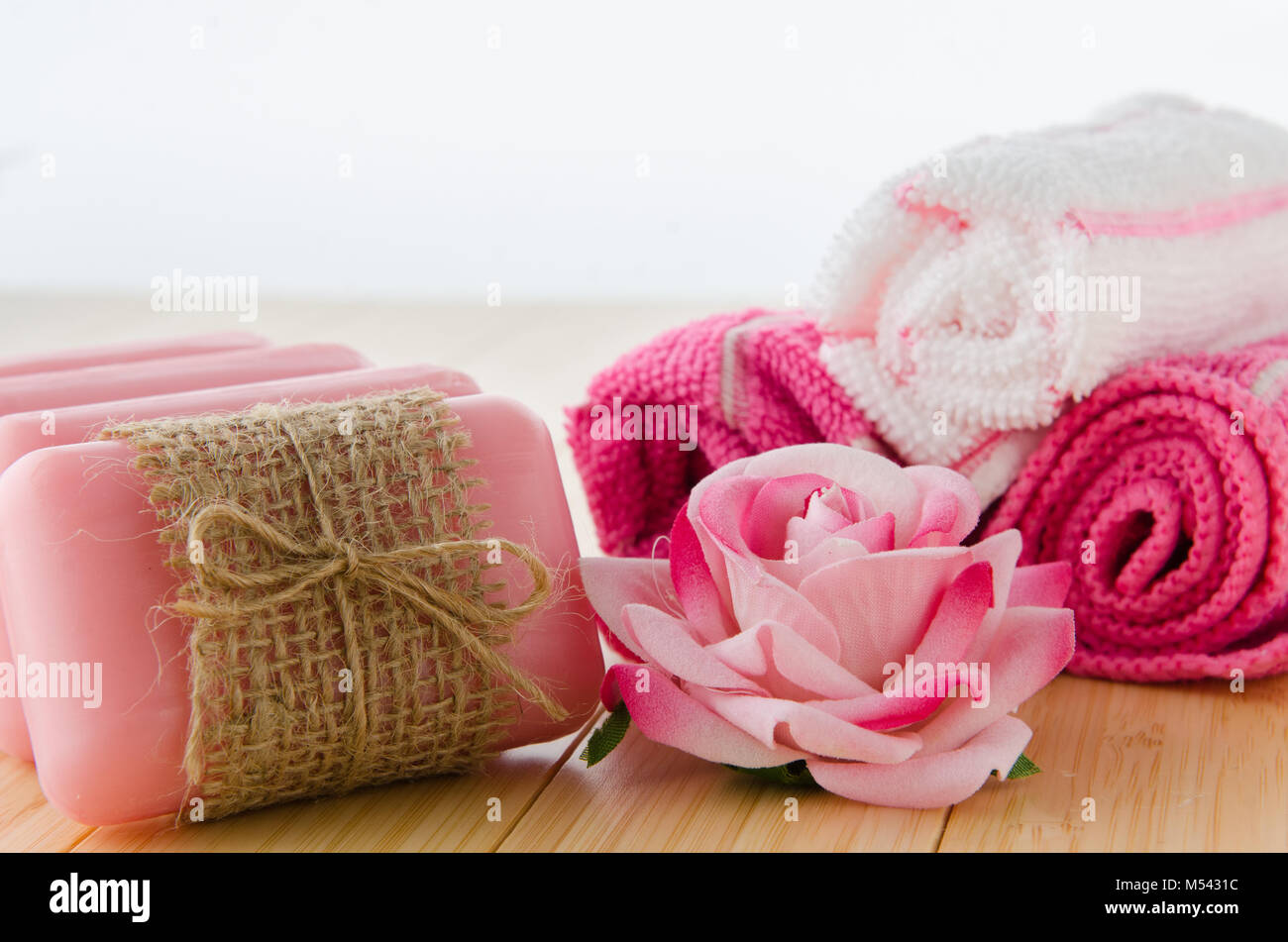 Healthy lifestyle concept with aromatic soaps Stock Photo - Alamy