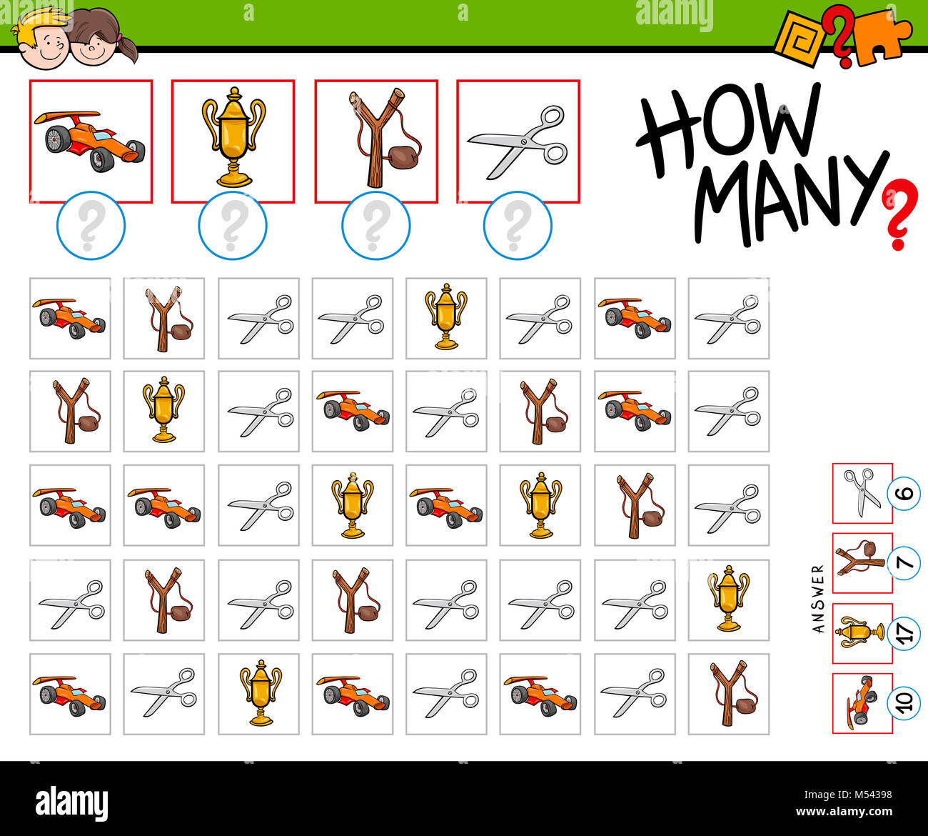 how many objects cartoon game Stock Photo - Alamy