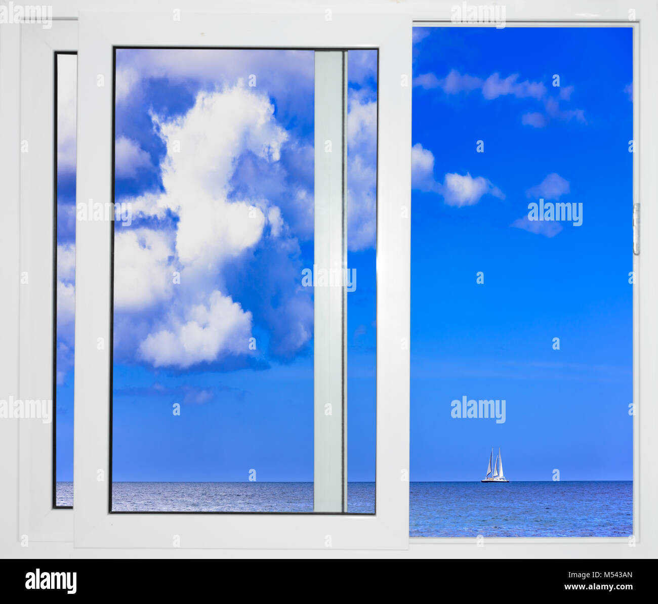 Ocean view window Caribbean Dominican Republic Stock Photo - Alamy