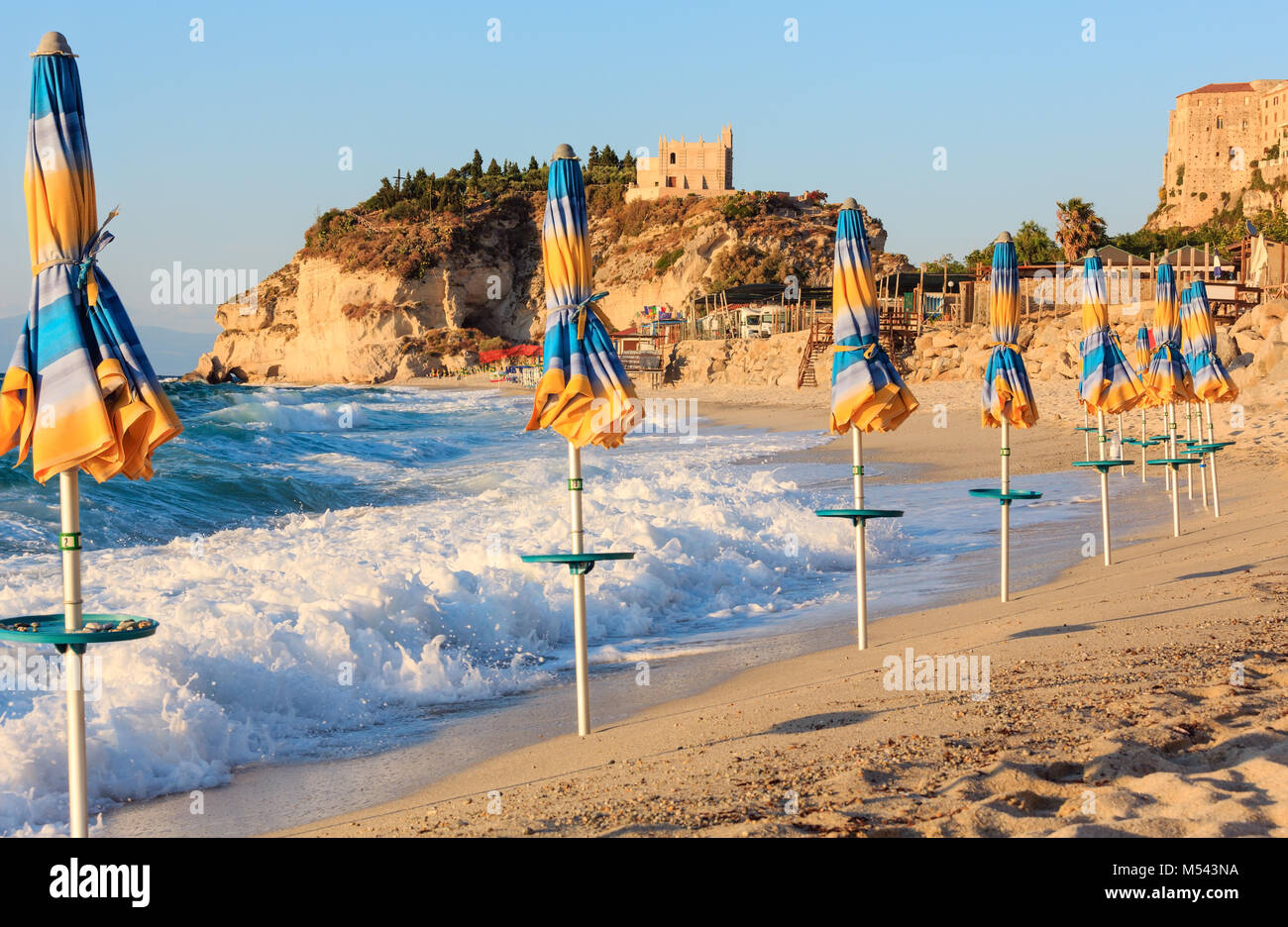 Santa Maria Island and Tropea beach, Calabria, Italy Stock Photo - Alamy