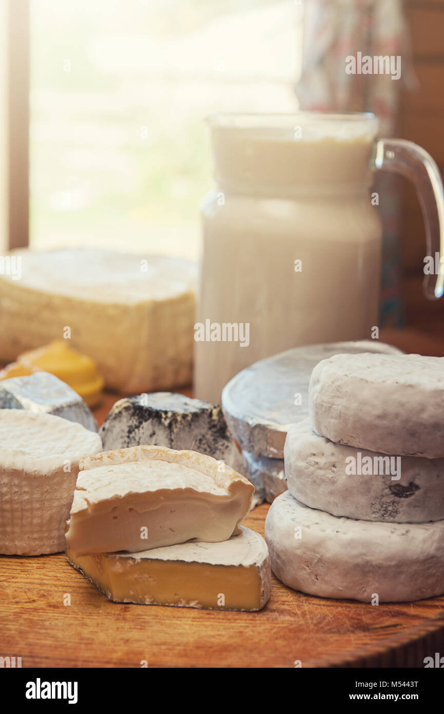 Set of different cheese Stock Photo - Alamy