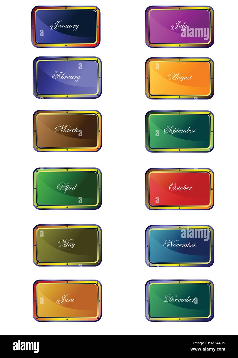 Twelve month icon. Vector illustration Stock Vector Image & Art - Alamy