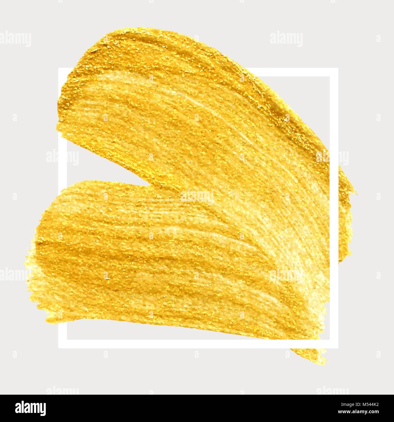 Gold hand drawn paint brush stroke Stock Vector Image & Art - Alamy