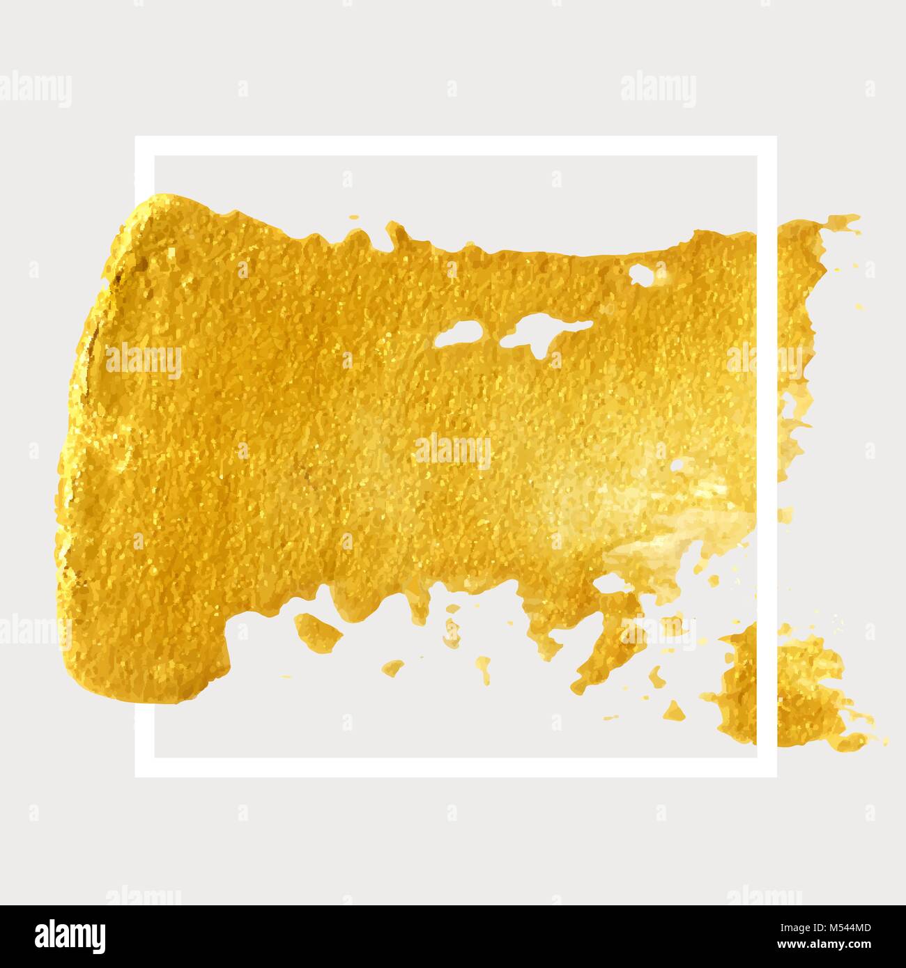 Gold hand drawn paint brush stroke Stock Vector Image & Art - Alamy