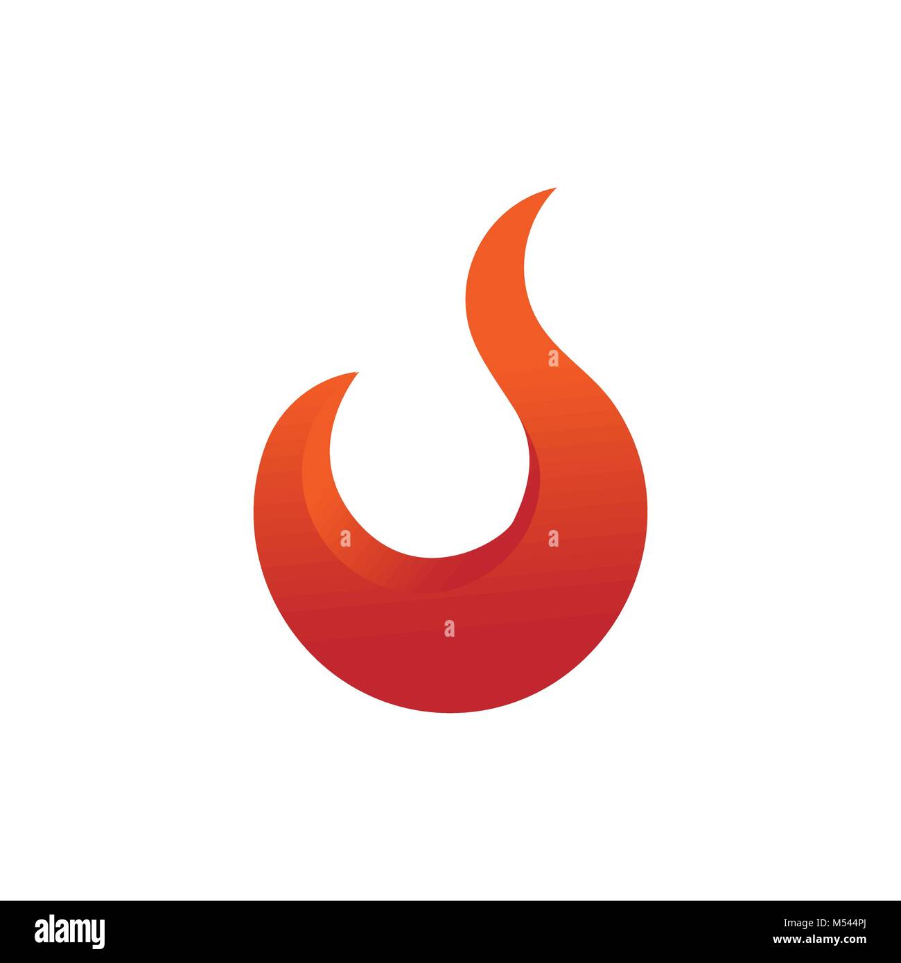 Flame fire hot curve icon hi-res stock photography and images - Alamy