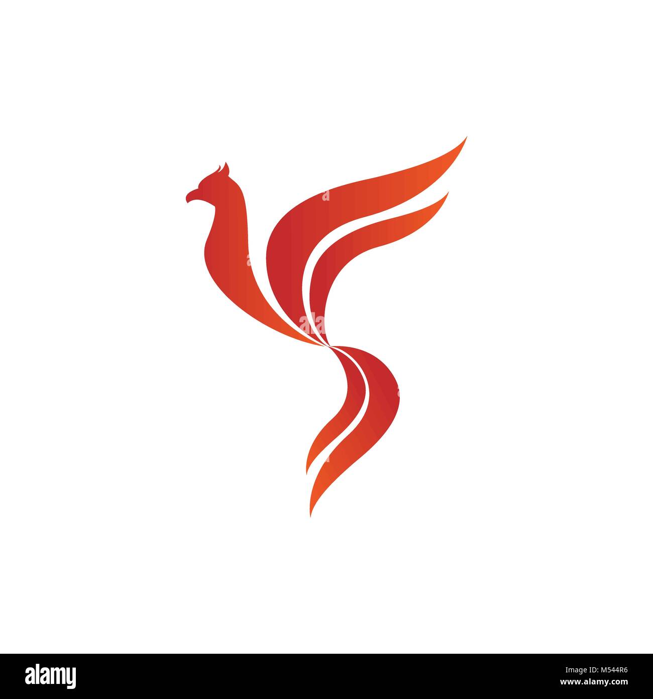 Flying Bird Shape Fire Flames Element Emblem Symbol Vector Illustration ...