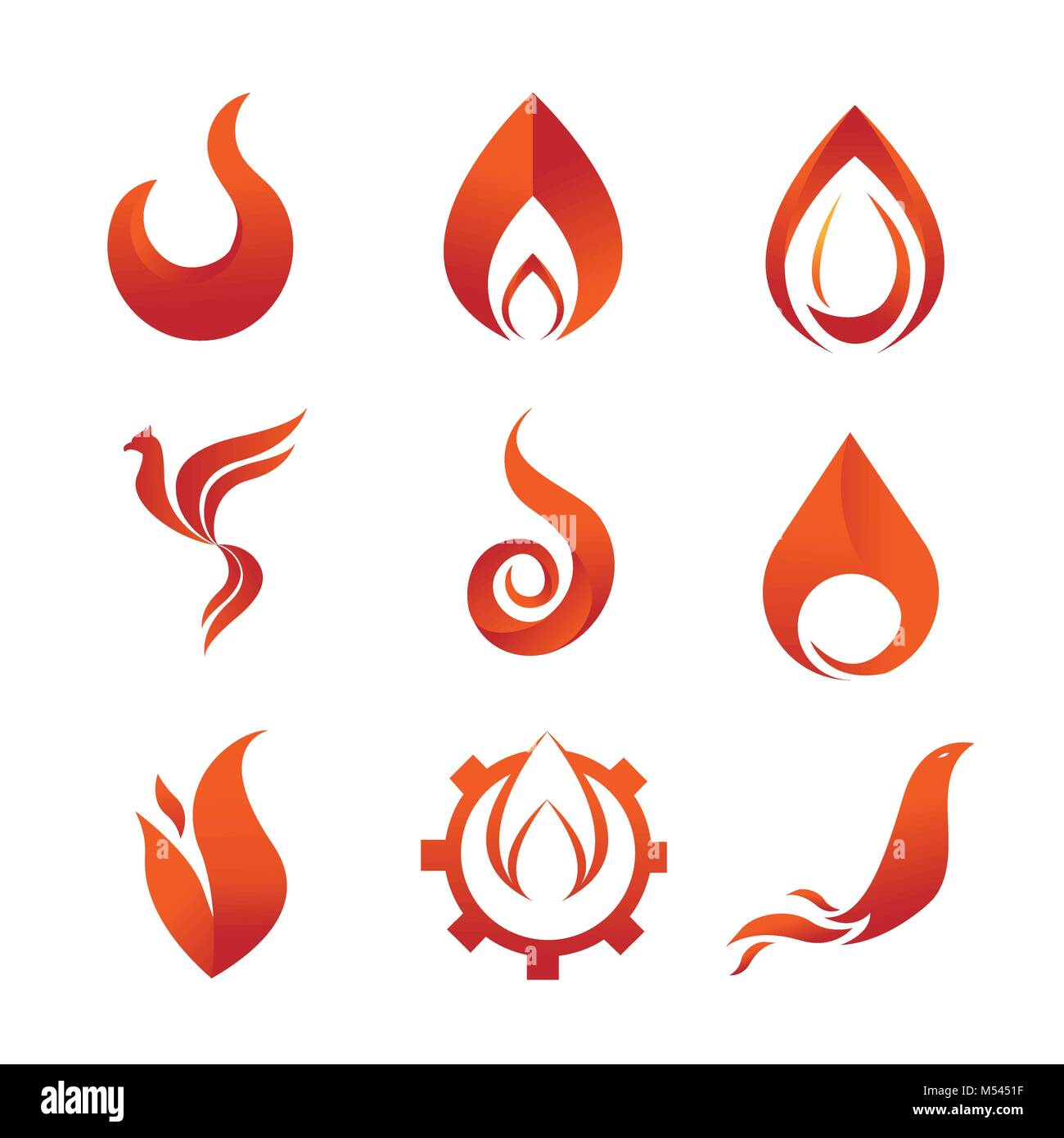 Fire Flames Element Emblem Symbol Vector Illustration Graphic Design ...