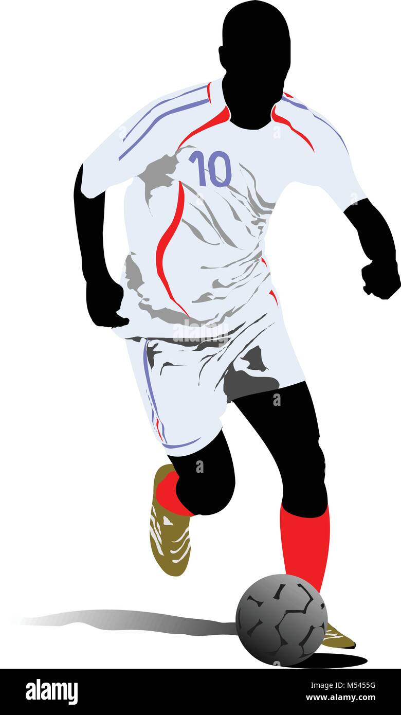 Soccer players. Vector illustration Stock Vector Image & Art - Alamy