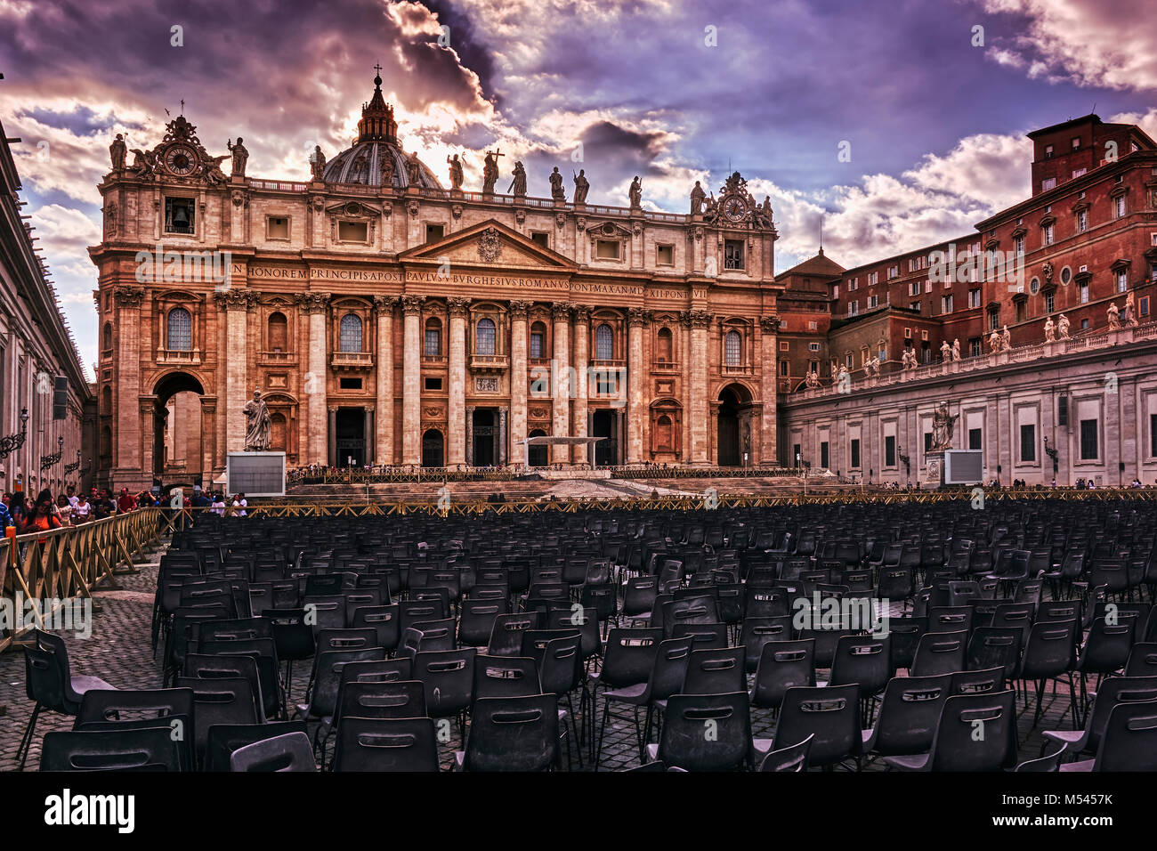 VATICAN CITY, VATICAN - MAY 17, 2017: Beautiful view of the Papal ...