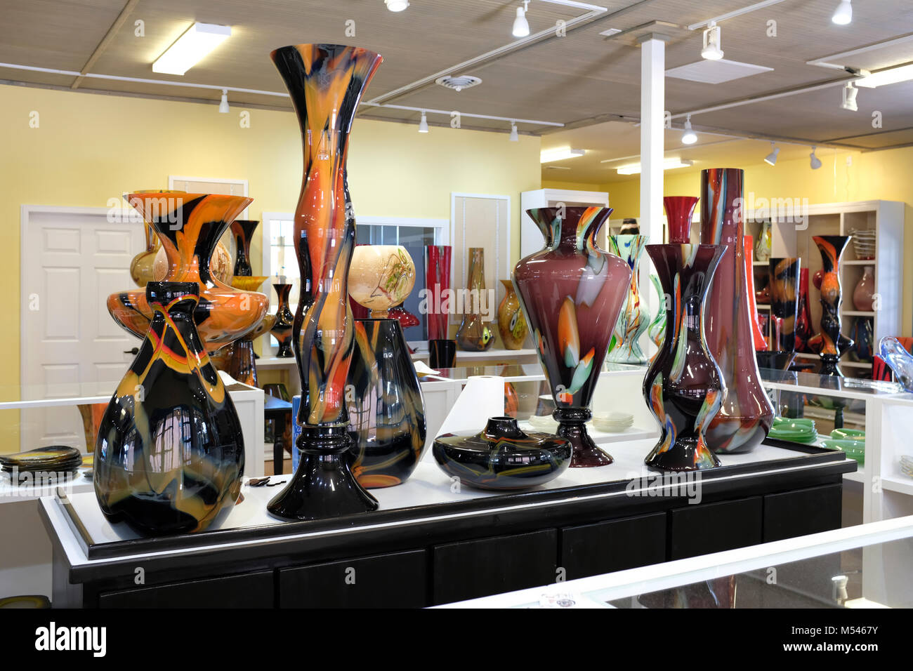 gallery of decorative glass Stock Photo - Alamy