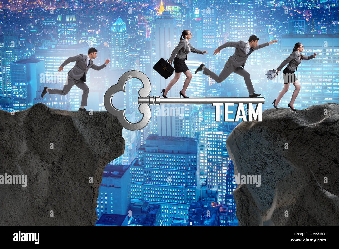 Business people in teamwork concept Stock Photo - Alamy