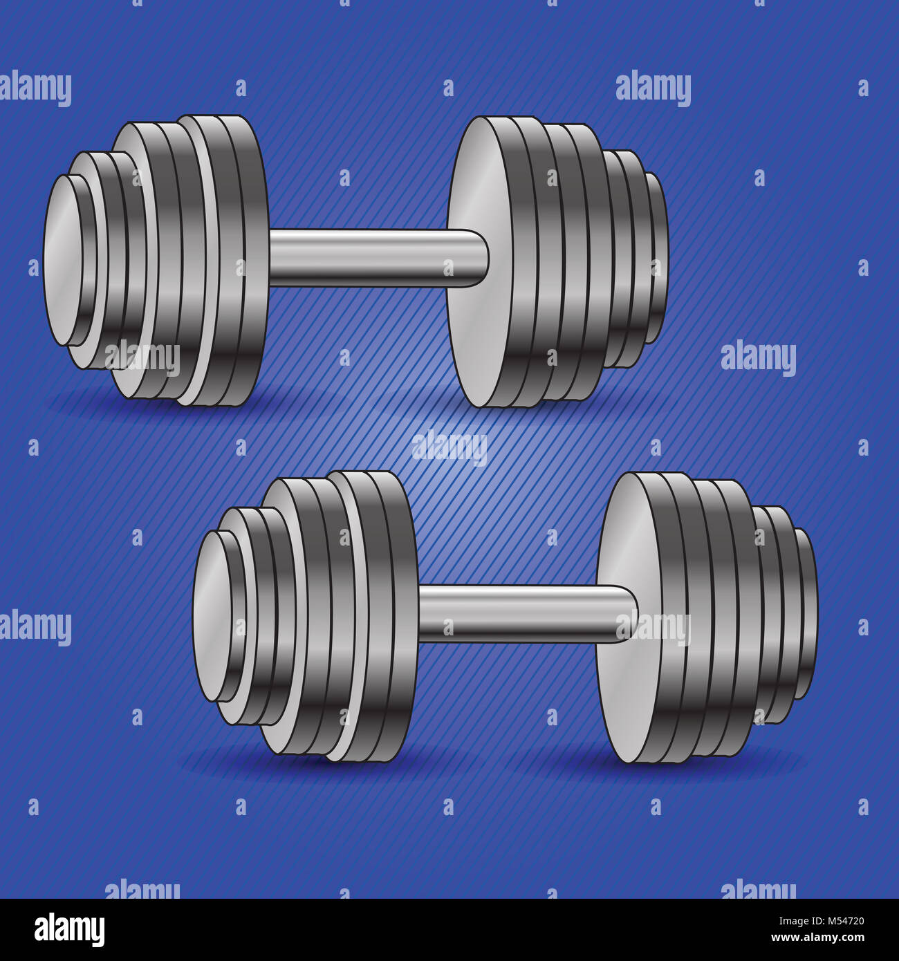 two dumbbell background Stock Photo - Alamy