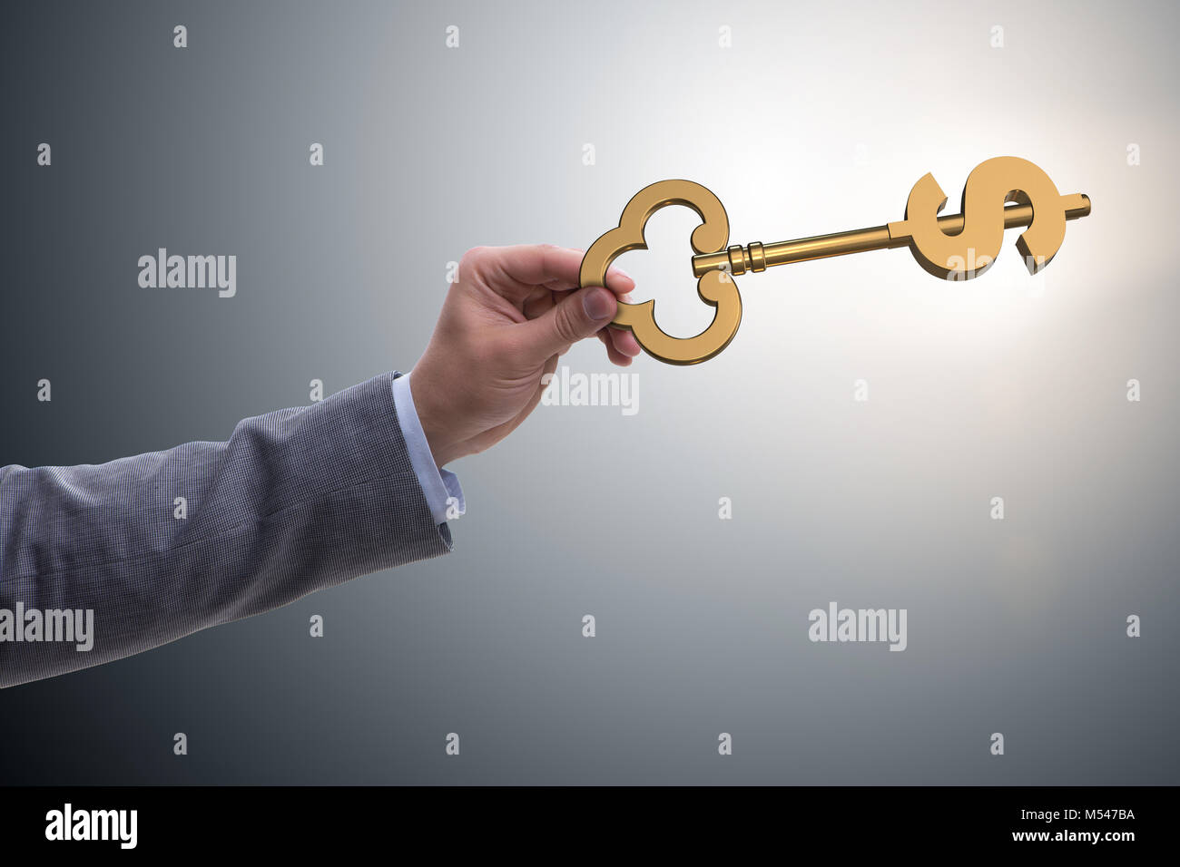 Businessman holding big key hi-res stock photography and images - Alamy