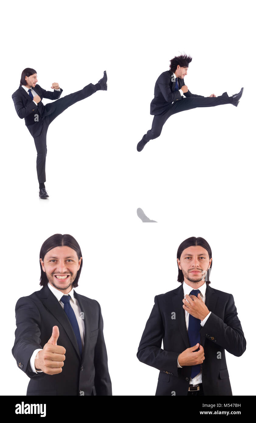Young businessman isolated on the white background Stock Photo - Alamy