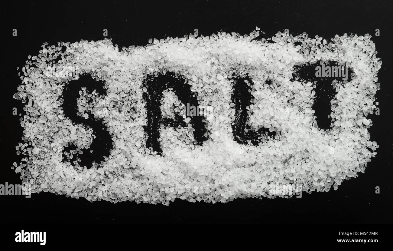 Salt word hi-res stock photography and images - Alamy