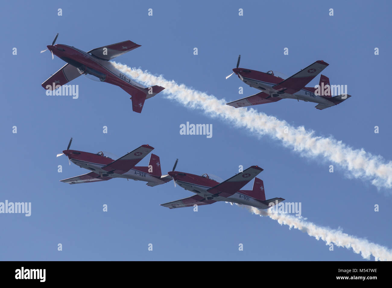 PC-7 Team of the Swiss Air Force Stock Photo - Alamy