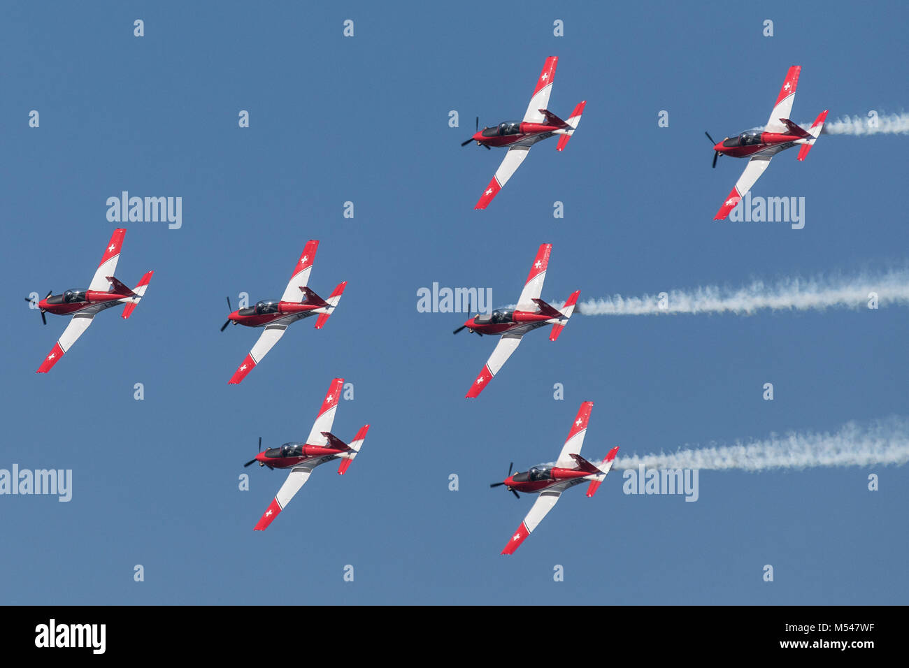 PC-7 Team of the Swiss Air Force Stock Photo - Alamy