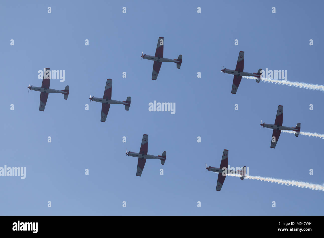 PC-7 Team of the Swiss Air Force Stock Photo - Alamy