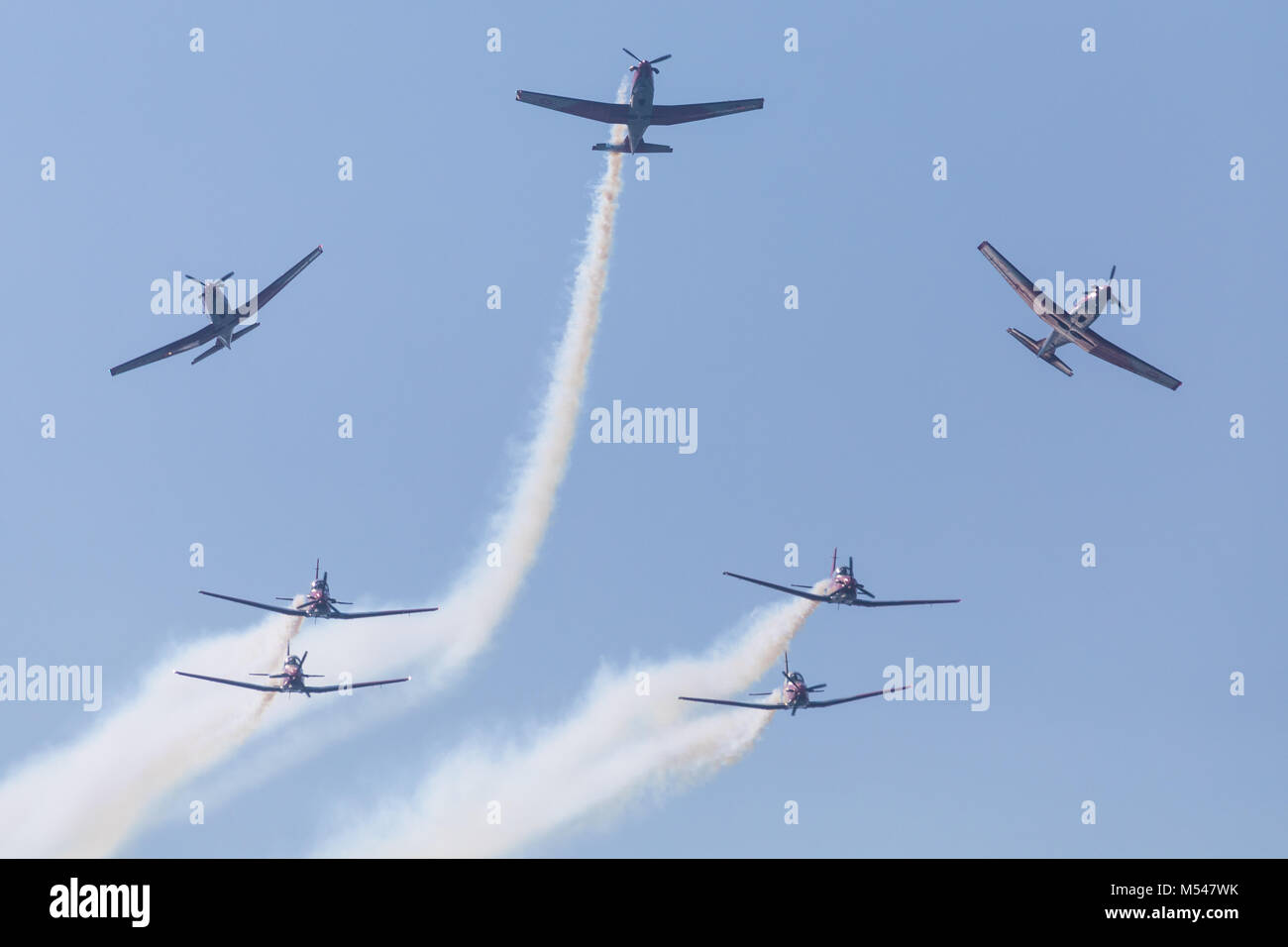 PC-7 Team of the Swiss Air Force Stock Photo - Alamy