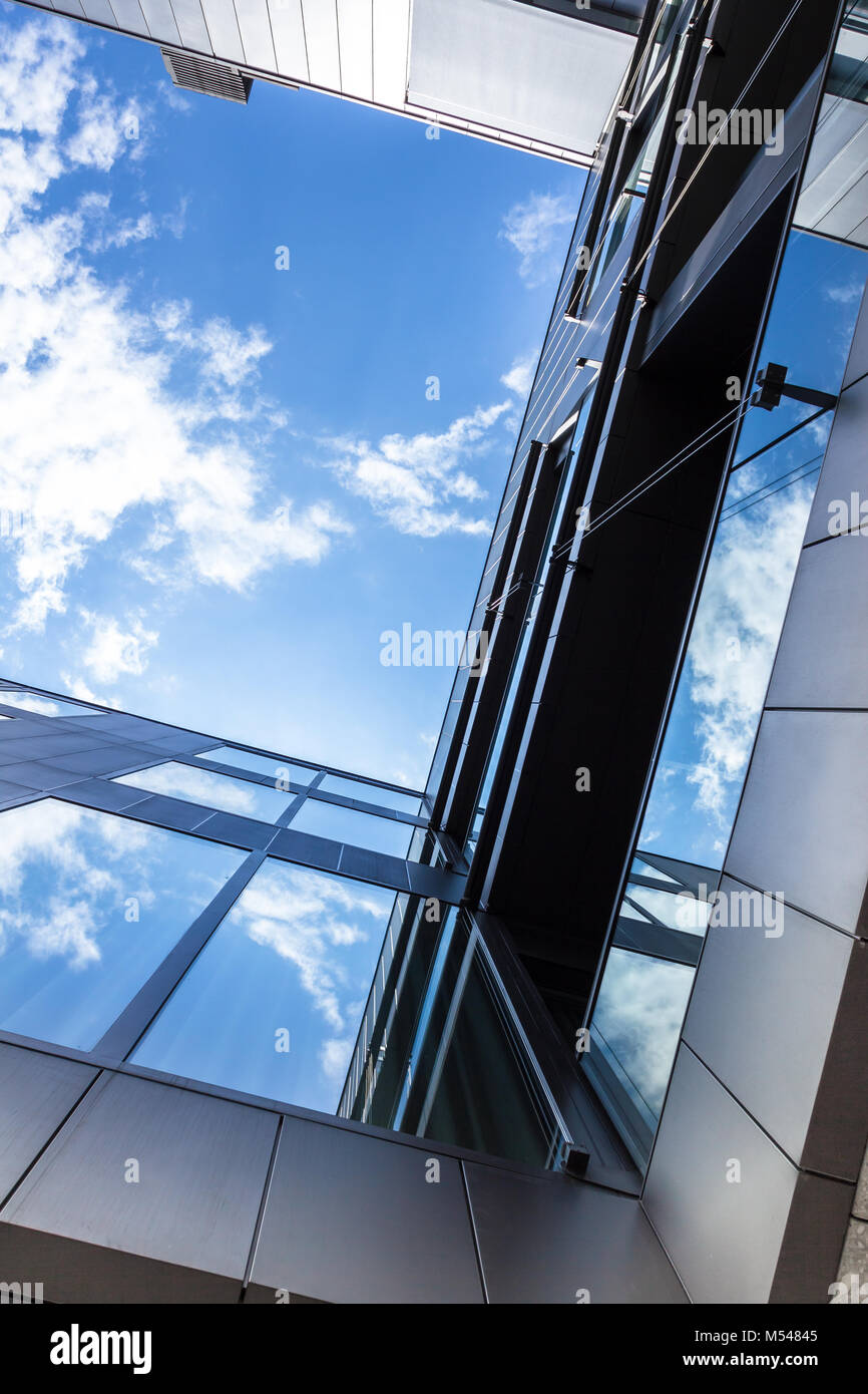 Bottom view of a building Stock Photo - Alamy