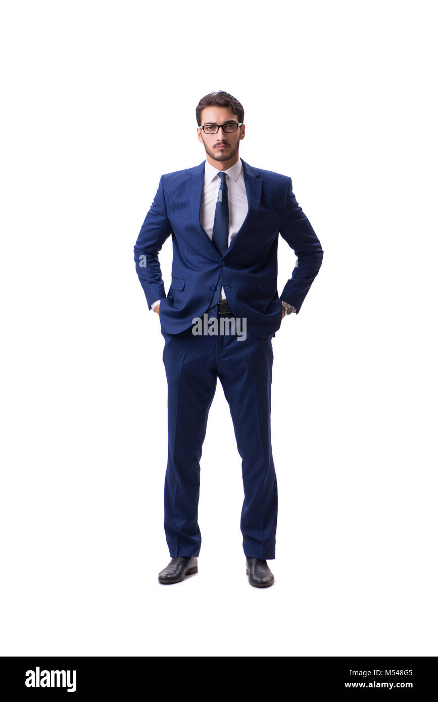 Young businessman isolated on white background Stock Photo - Alamy