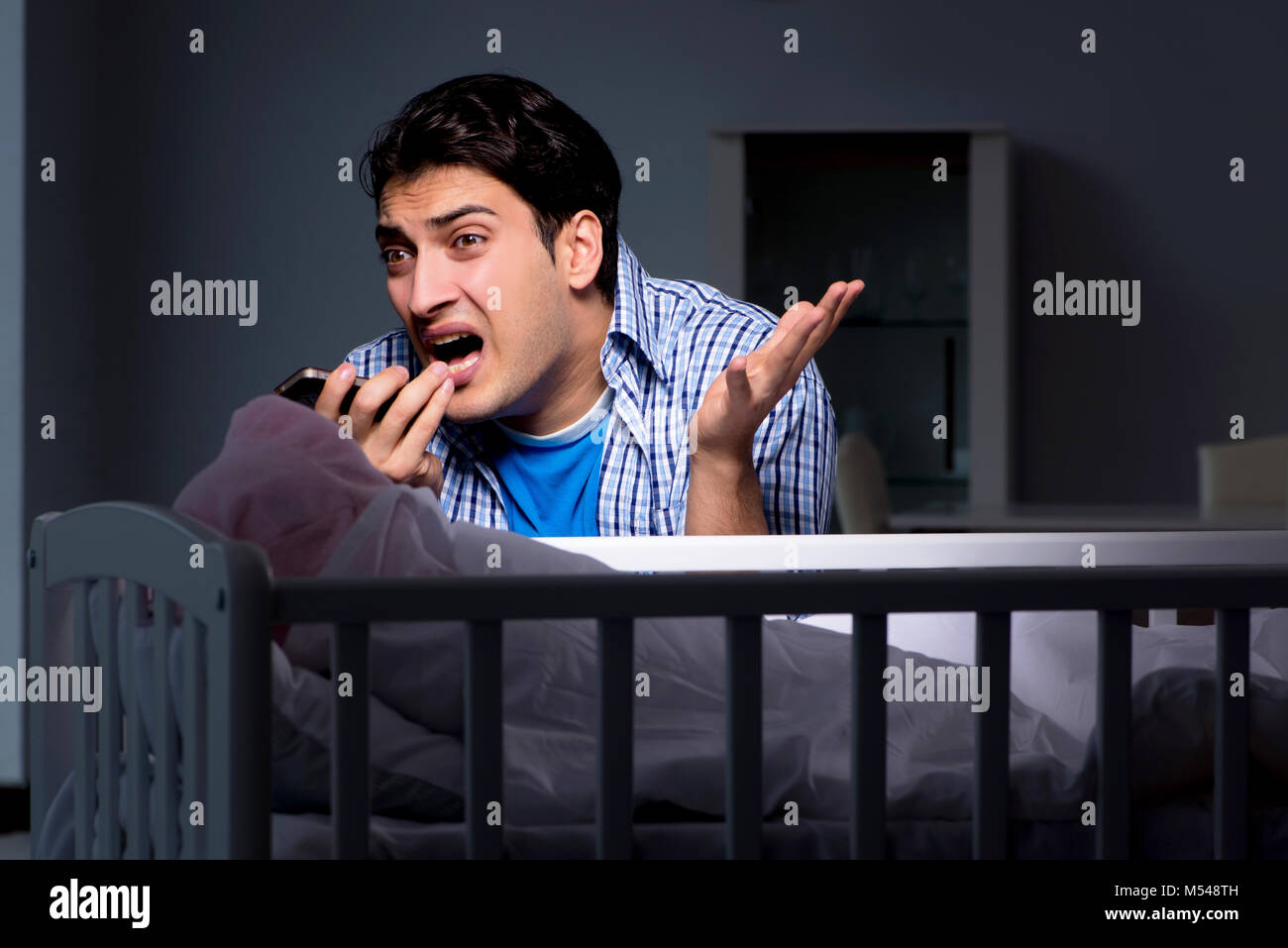 Stressed parent at night hi-res stock photography and images - Alamy