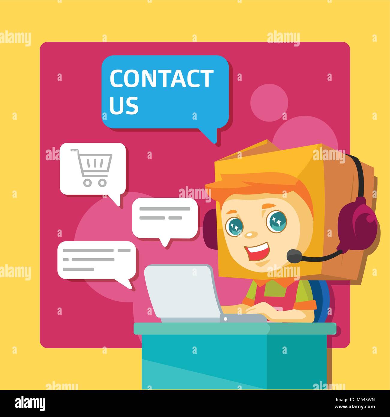 Customer support package Stock Vector Images - Alamy