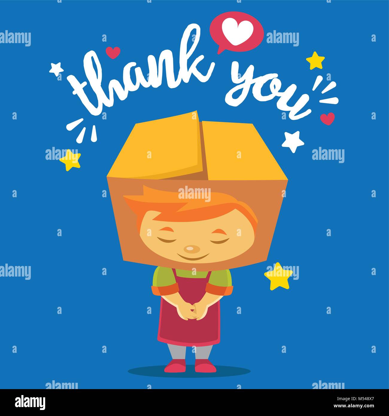 A package box mascot bowing saying thank you Stock Vector Image & Art ...