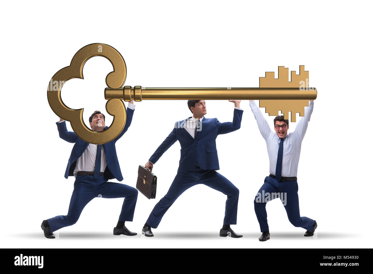 Hand holding gold key Cut Out Stock Images & Pictures - Alamy