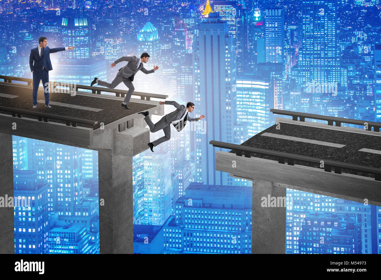 Boss businessman giving wrong instruction to team Stock Photo - Alamy