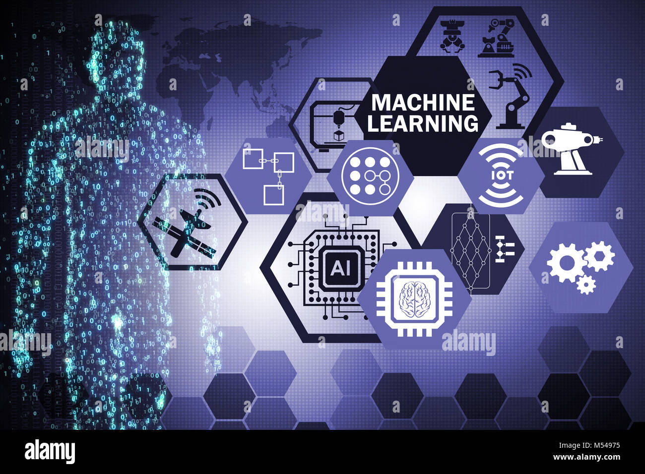 Machine learning computing concept of modern IT technology Stock Photo - Alamy