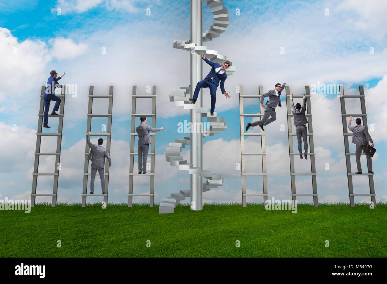 Worker falling off ladder hi-res stock photography and images - Alamy