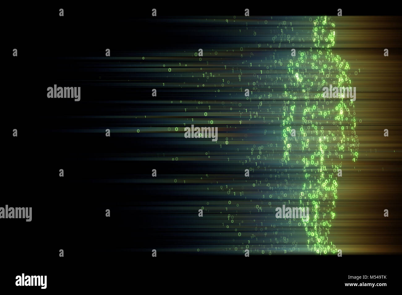 Binary man made of zeros and ones in computing concept Stock Photo - Alamy