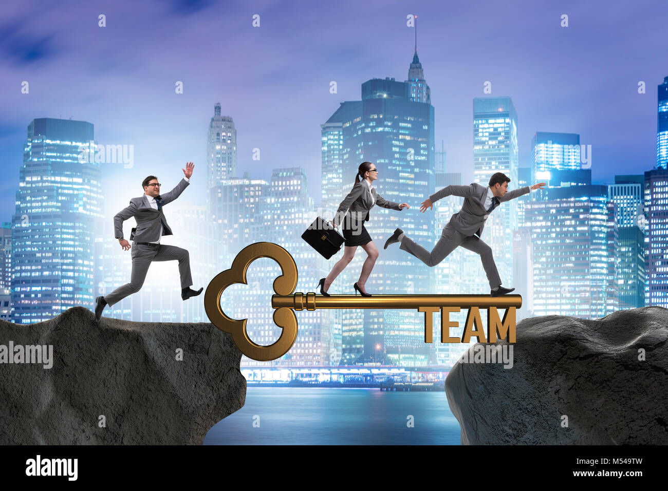 Business people in teamwork concept Stock Photo - Alamy