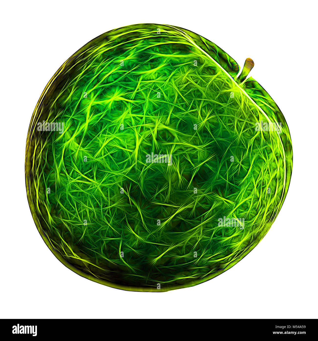 Abstract Green Apple on white Background Stock Photo - Alamy