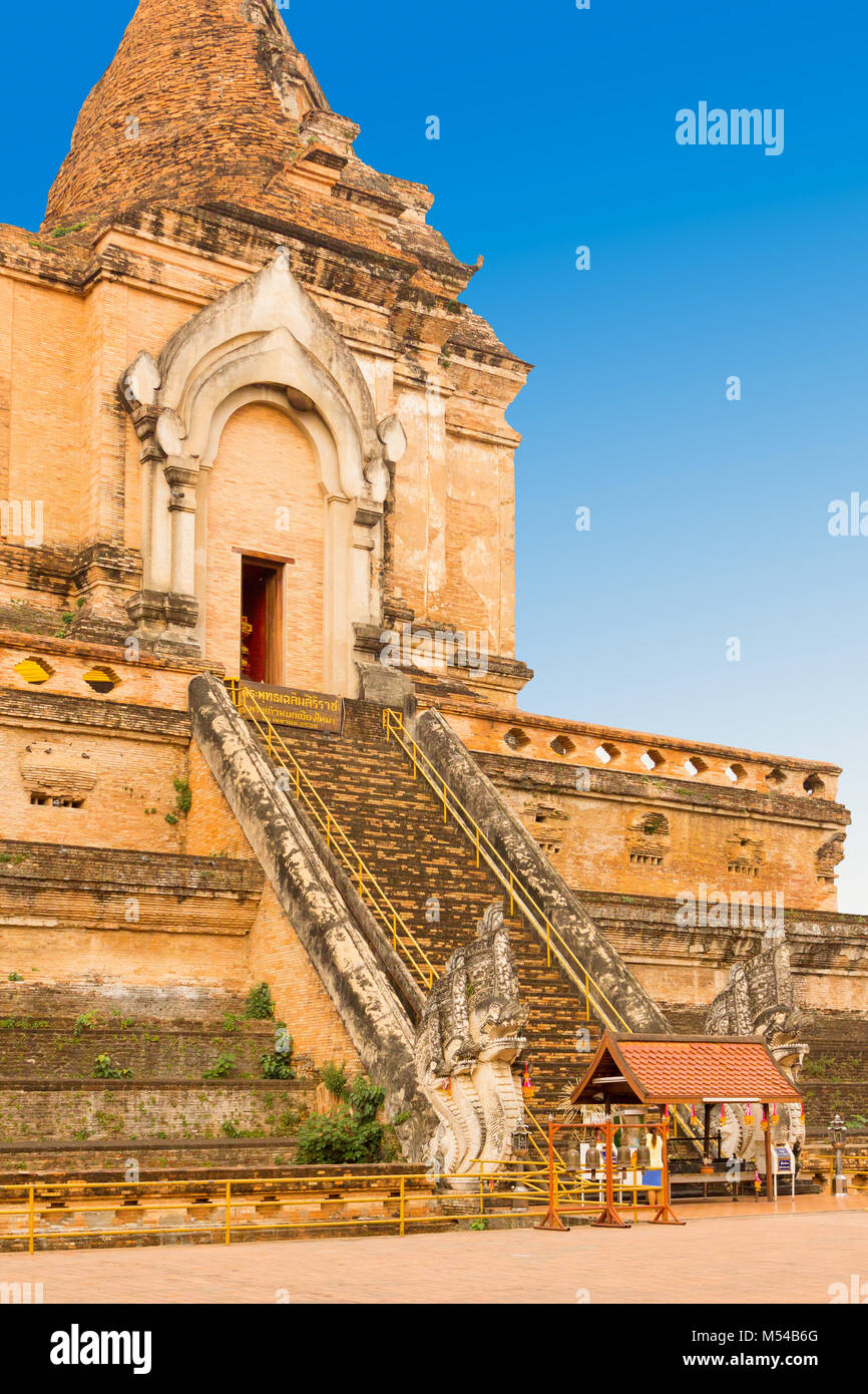 Wat Chedi Luang Chiang Mai temple Thailand Stock Photo - Alamy