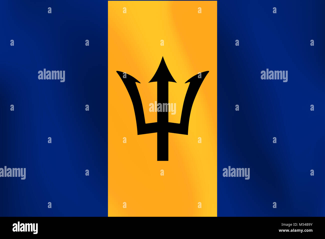Flag of Barbados - Vector Illustration Stock Photo - Alamy