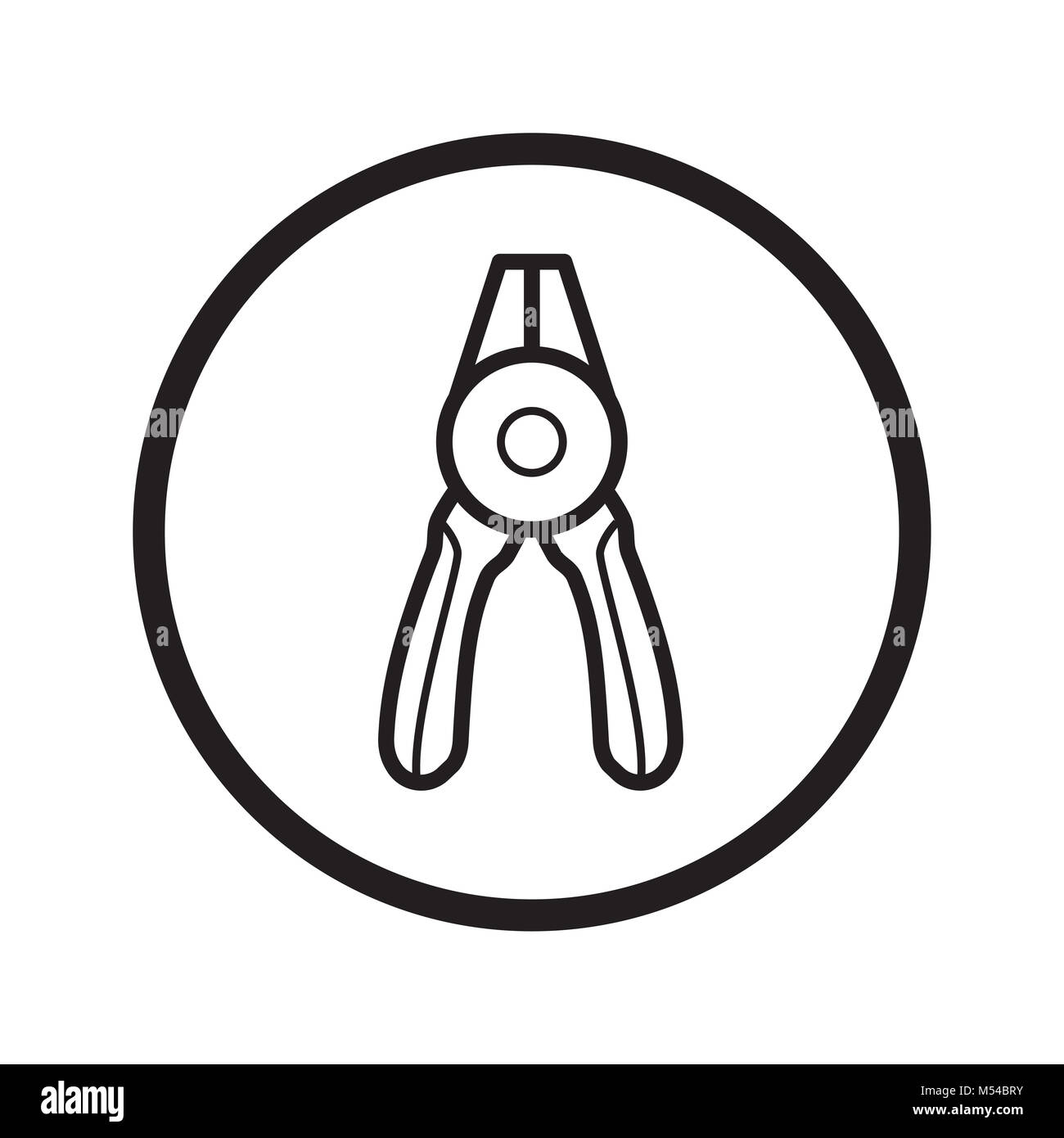 Round pliers hand tool Cut Out Stock Images & Pictures - Alamy