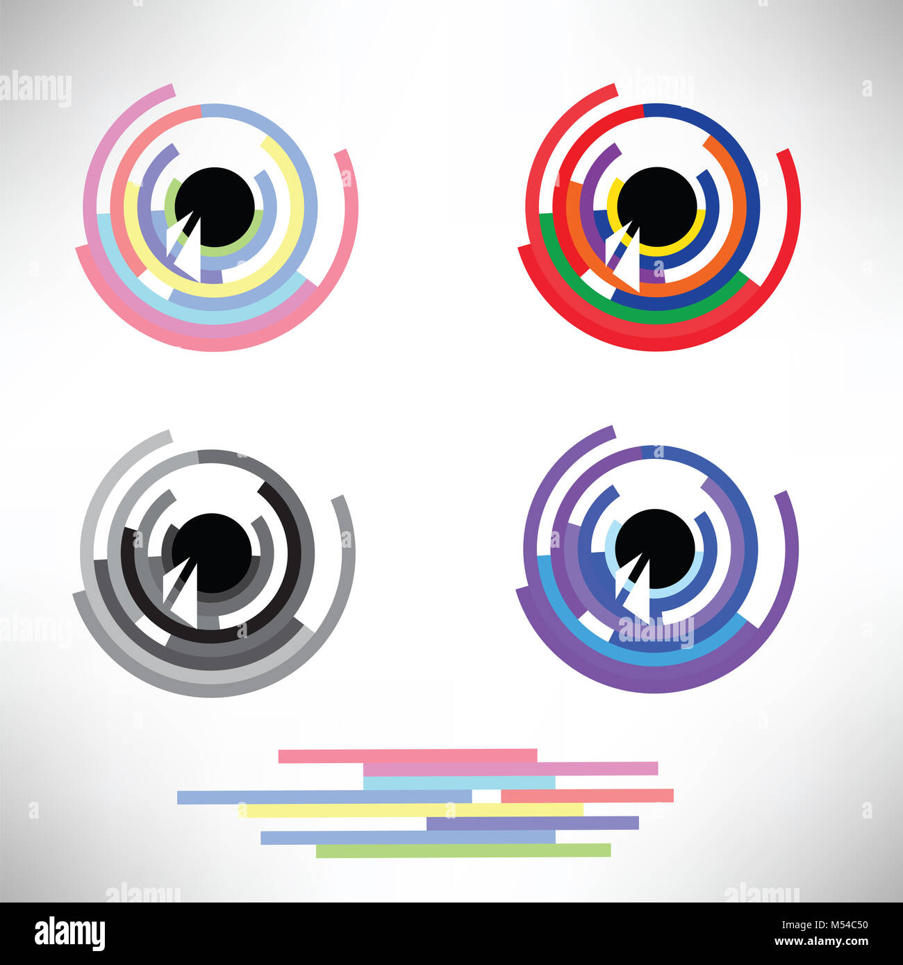 eye icons set Stock Photo - Alamy