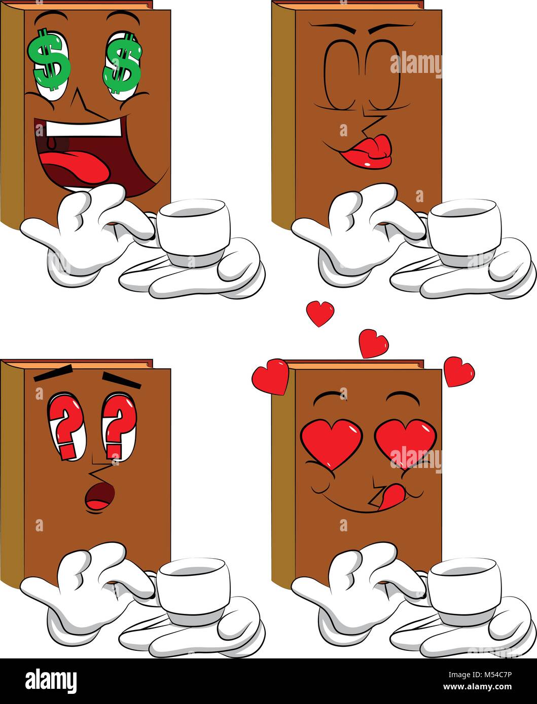 Cartoon character question mark book hi-res stock photography and ...