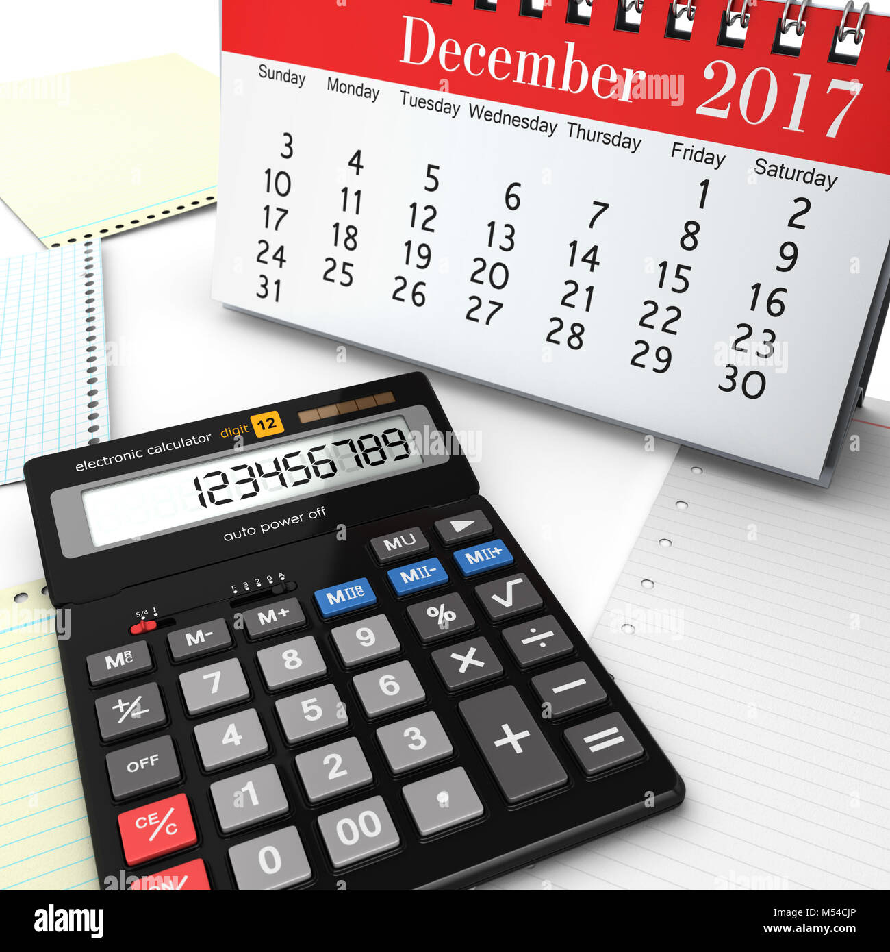 Electronic calculator and calendar hi-res stock photography and images ...