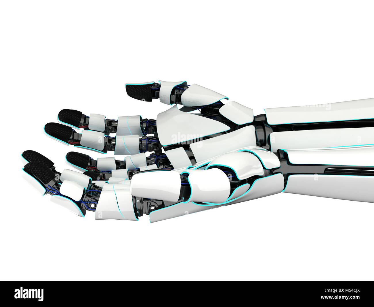 3d rendering two hands of a robot Stock Photo - Alamy