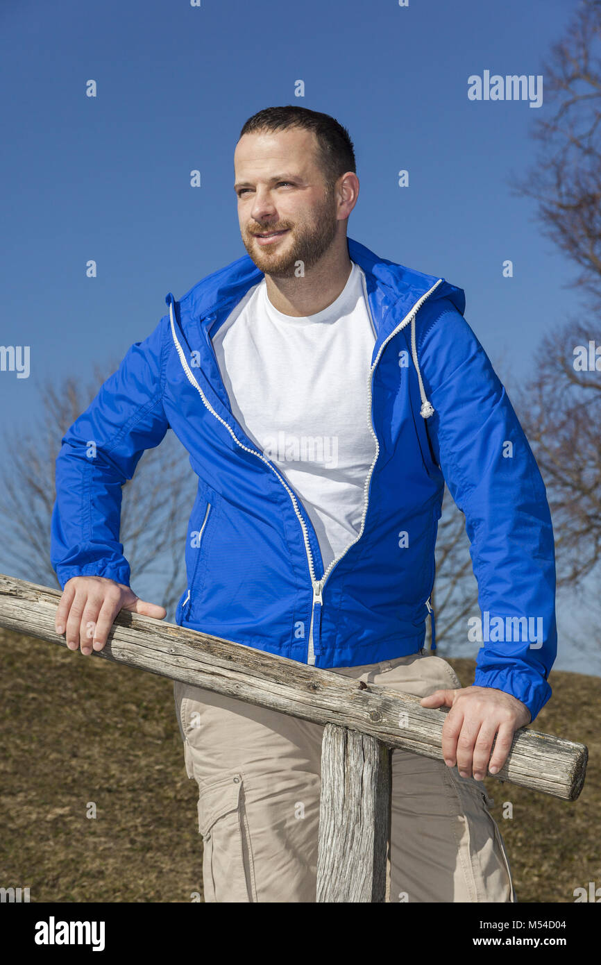 bearded man standing Stock Photo - Alamy